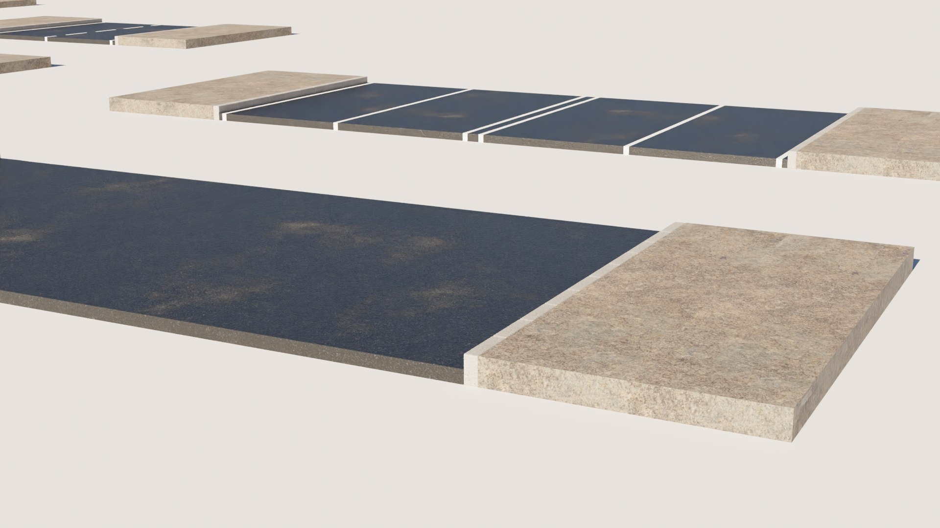 3D Moduler Asphalt Roadway - TurboSquid 2121925