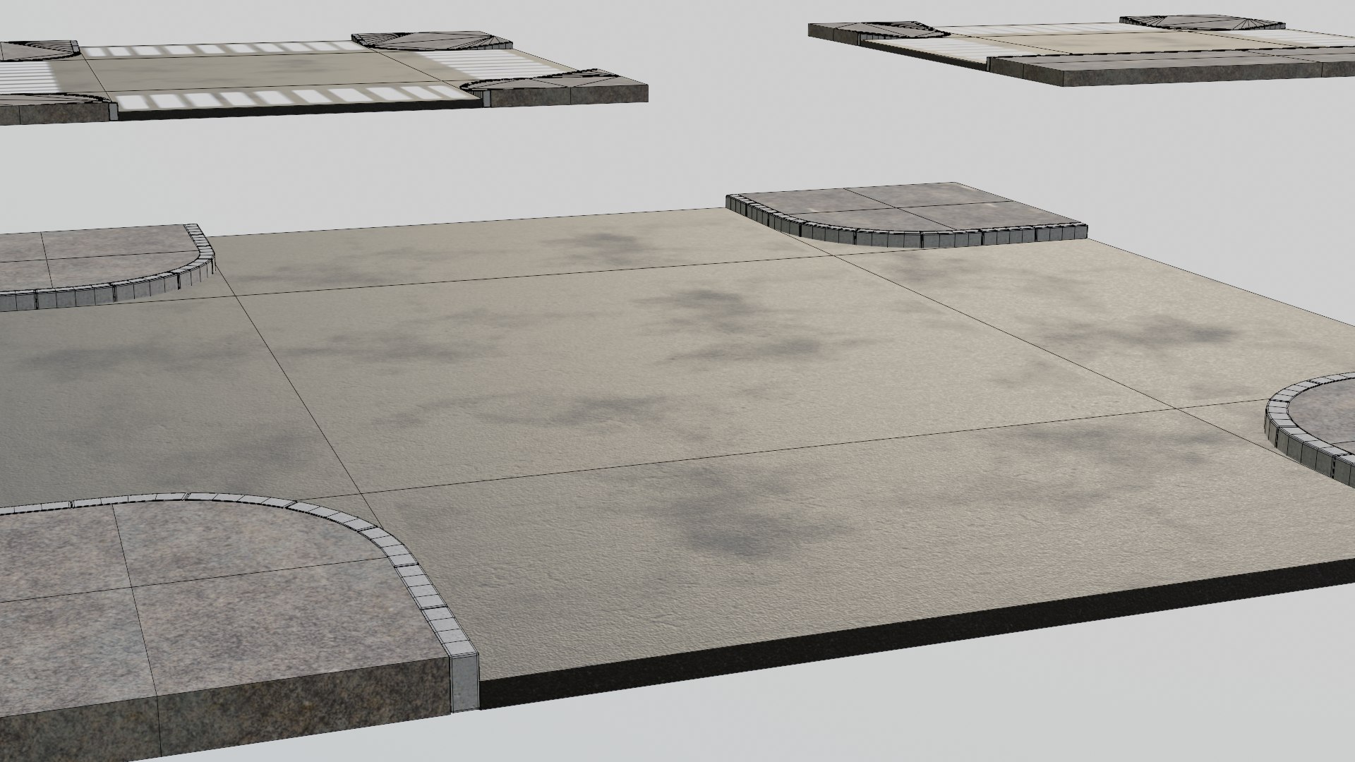 3D Moduler Asphalt Roadway - TurboSquid 2121925