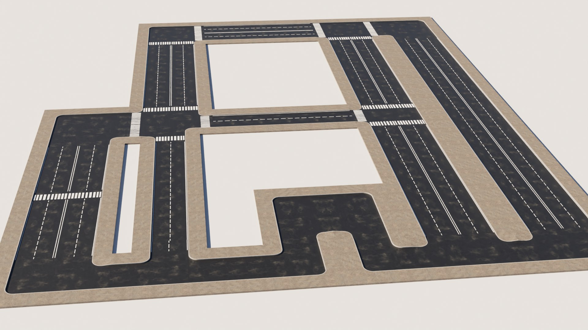 3D Moduler Asphalt Roadway - TurboSquid 2121925