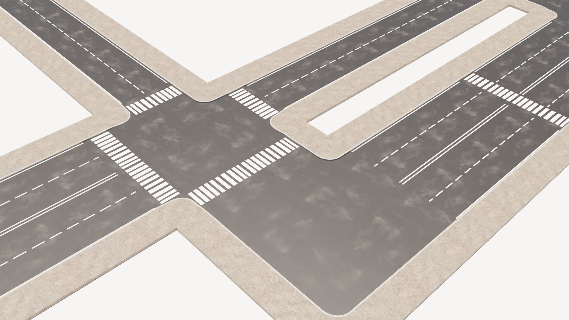 3D Moduler Asphalt Roadway - TurboSquid 2121925