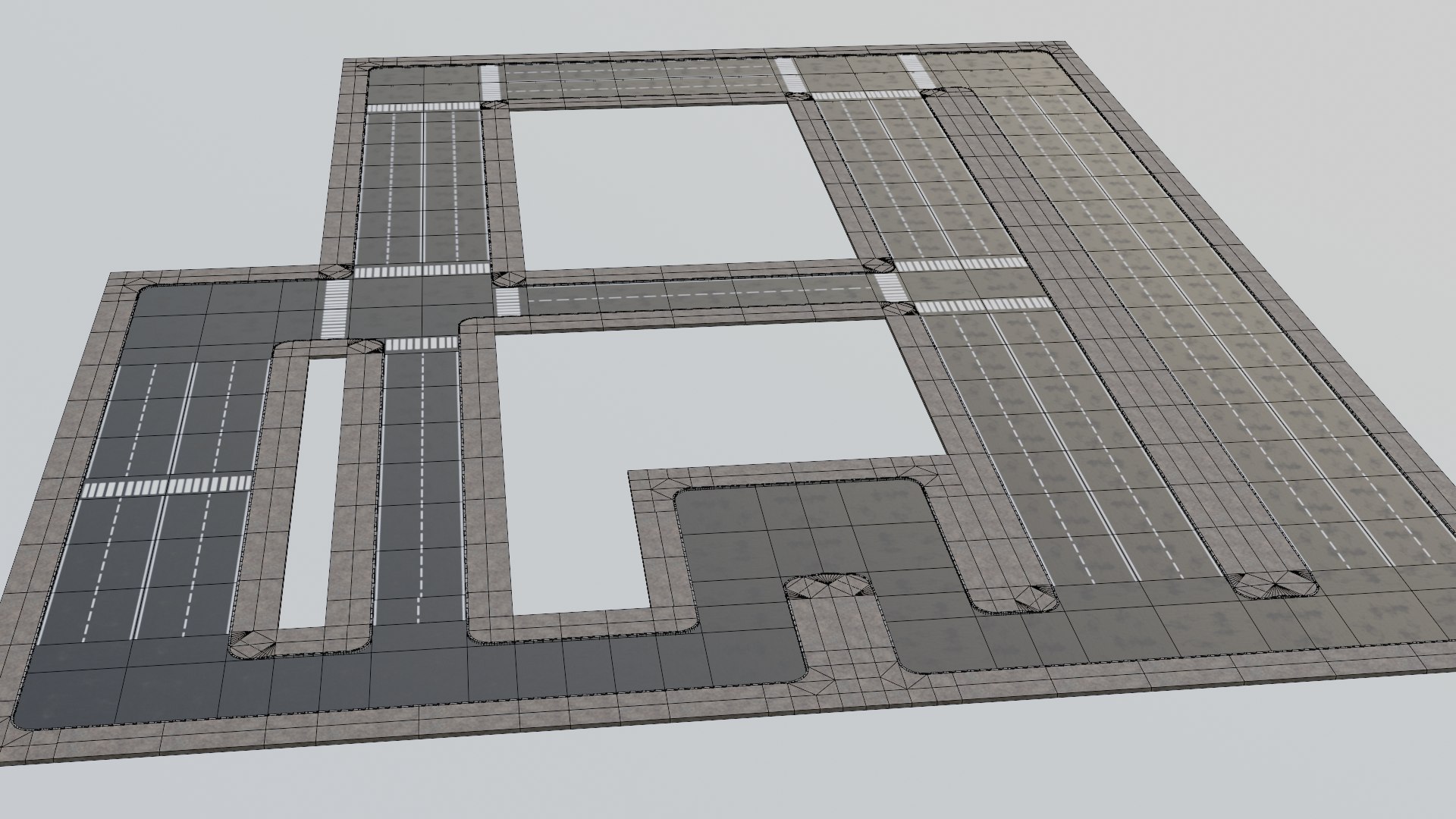 3D Moduler Asphalt Roadway - TurboSquid 2121925