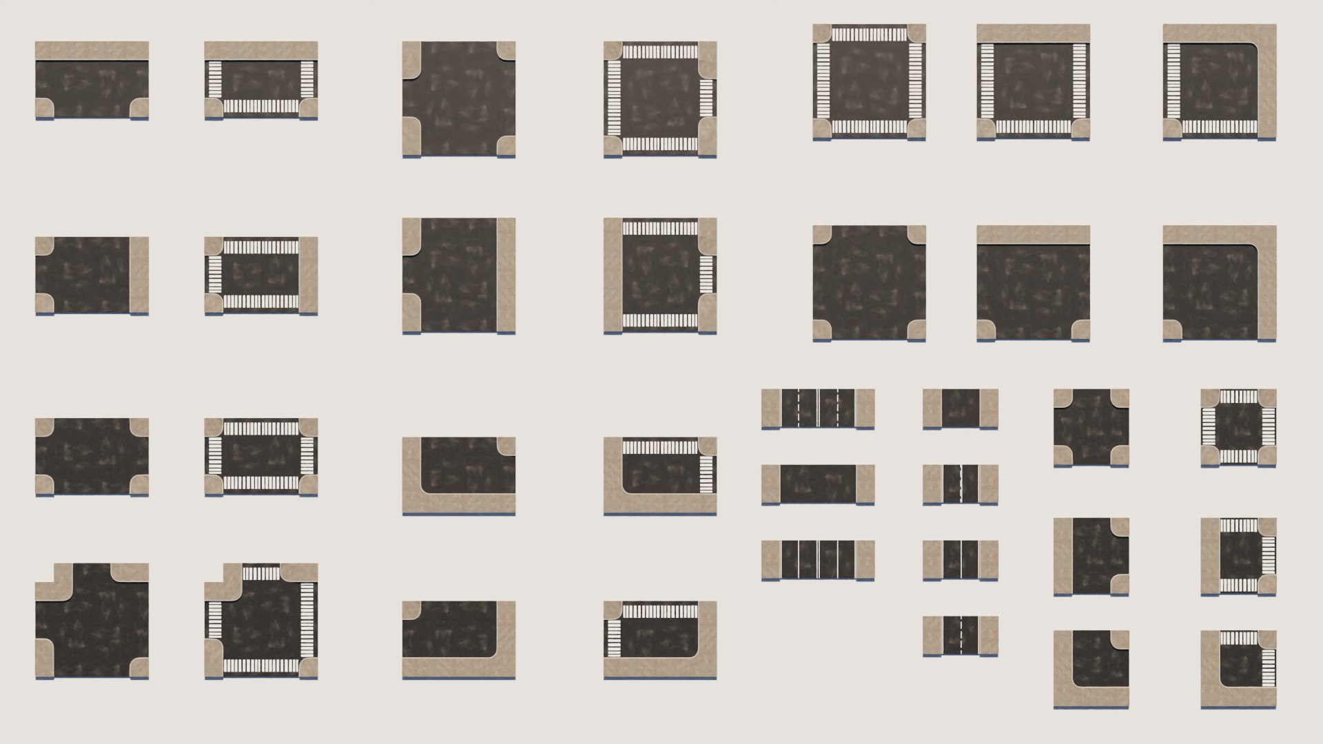 3D Moduler Asphalt Roadway - TurboSquid 2121925