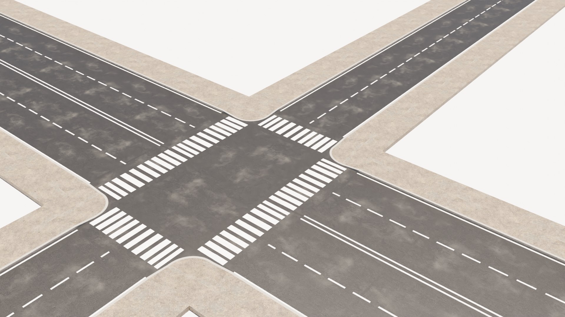 3D Moduler Asphalt Roadway - TurboSquid 2121925