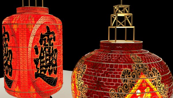 modelo 3d linterna roja china - TurboSquid 1963245