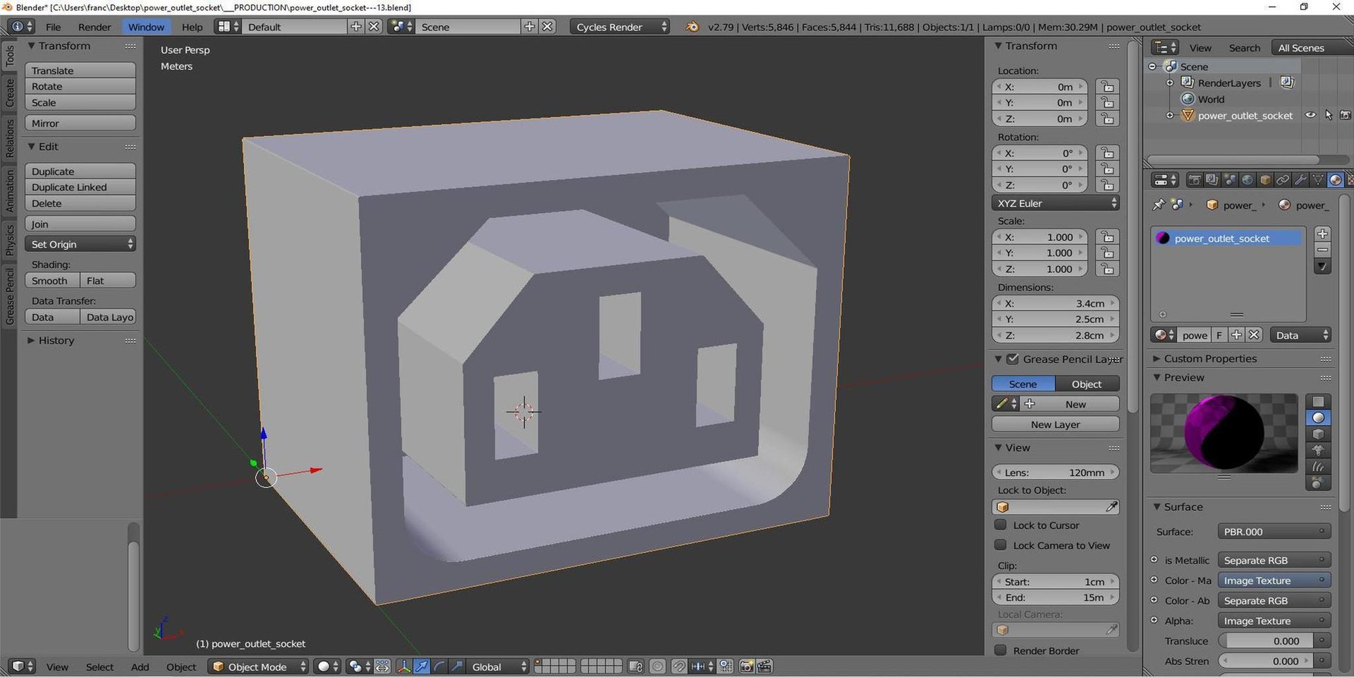 Power Outlet Socket 3D Model - TurboSquid 1542788