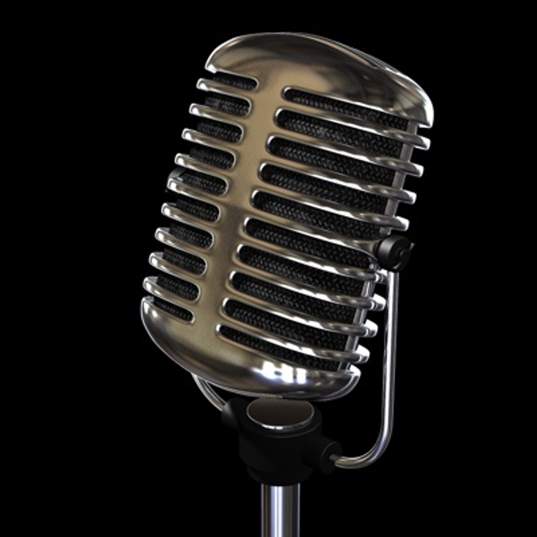 3d Obj Classic Microphone