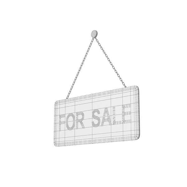 3D For Sale Hanging Sign - TurboSquid 2029647