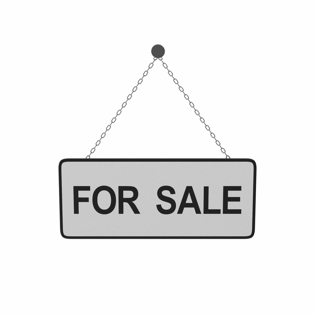 3D For Sale Hanging Sign - TurboSquid 2029647