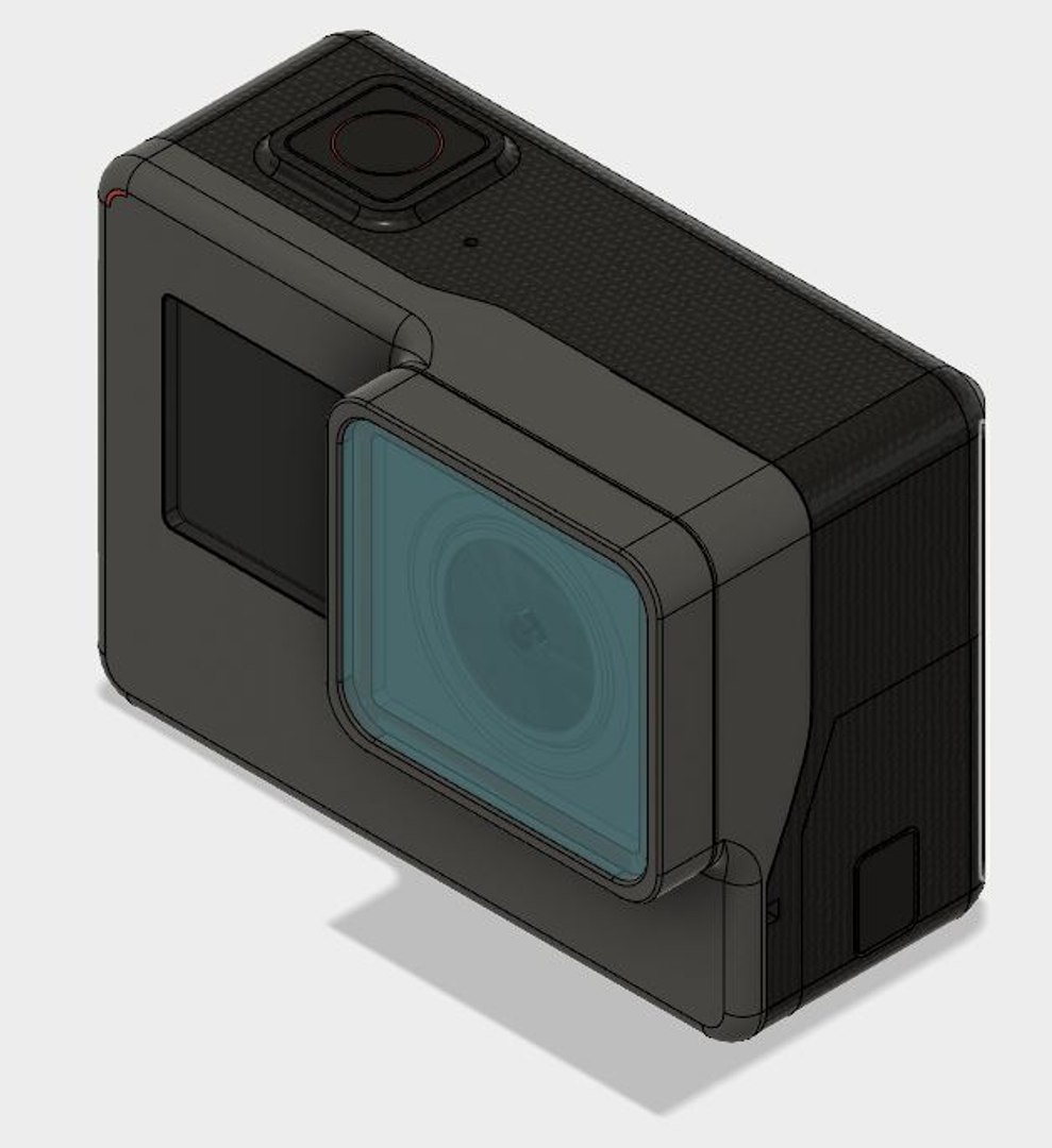 3d model gopro hero 5 camera