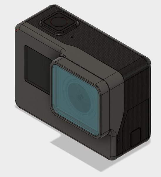 3d model gopro hero 5 camera