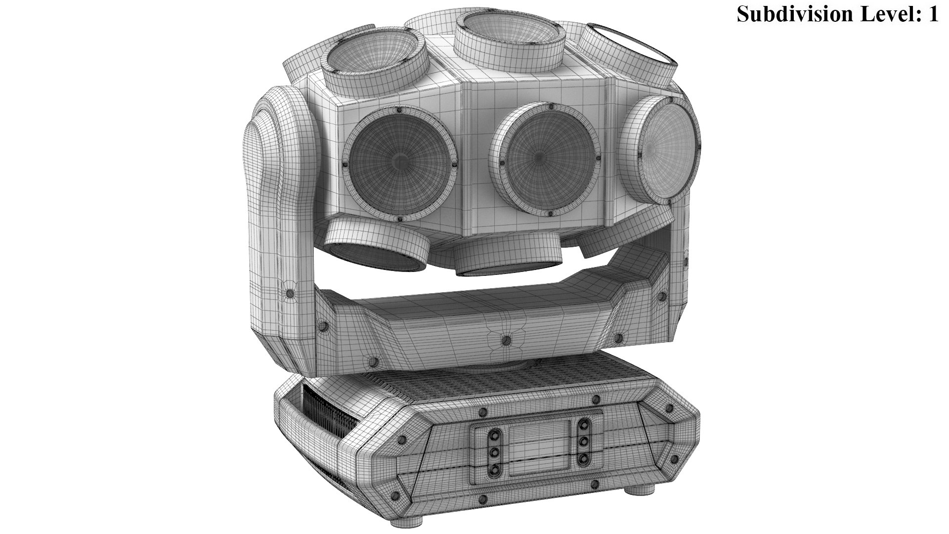 3D Detailed Two Fog Machines Stage Lights Model - TurboSquid 2318873