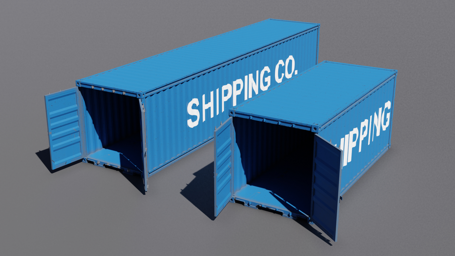 3D containers standard sizes industry model - TurboSquid 1665179