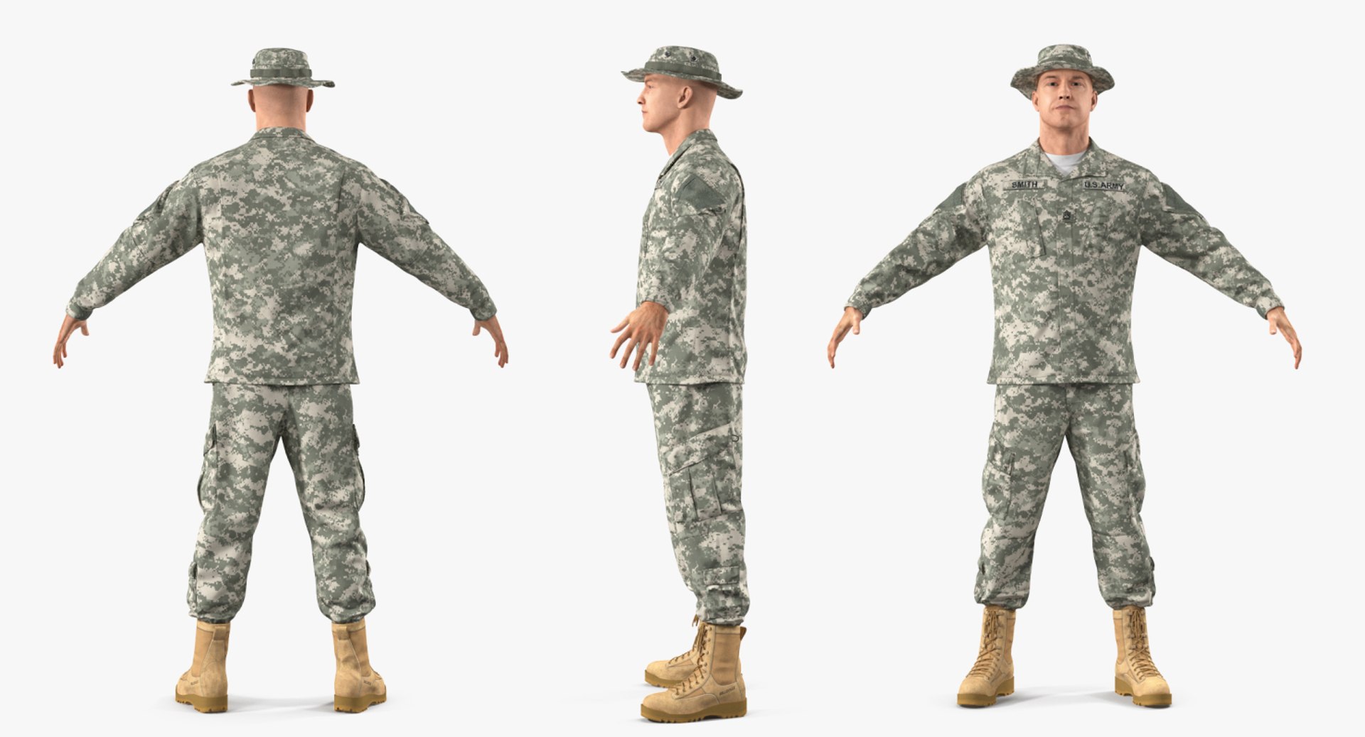 Army soldier military acu 3D model - TurboSquid 1415527