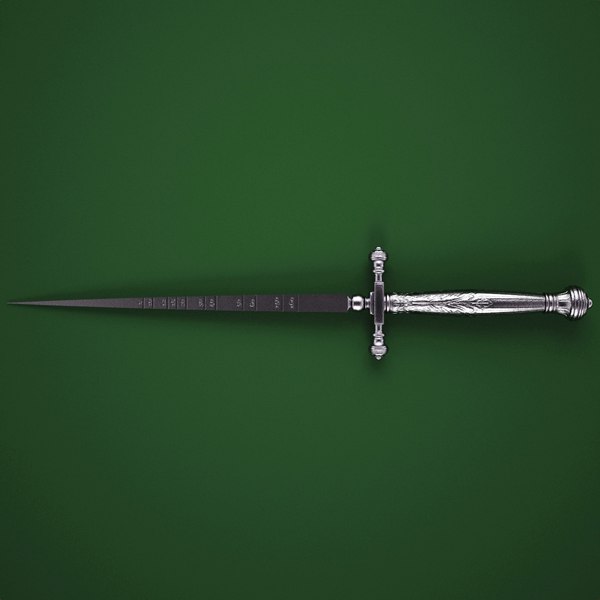 3d venetian fusetto dagger 16th