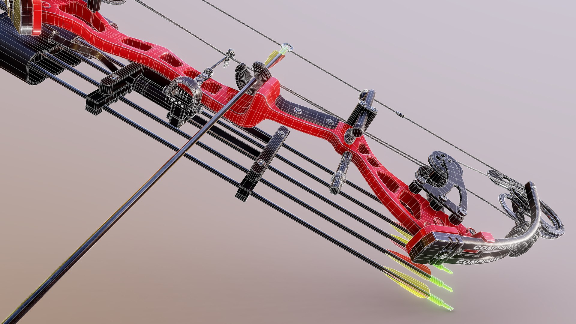 3D Model Compound Bow - TurboSquid 1675307