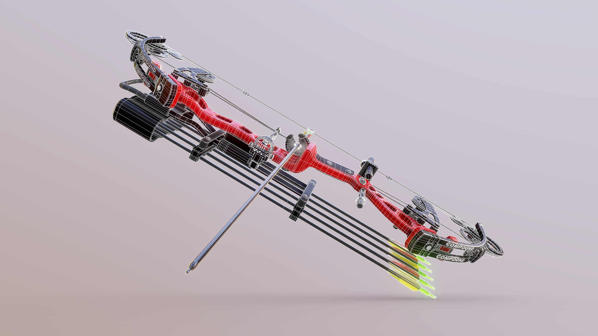 3D model compound bow - TurboSquid 1675307