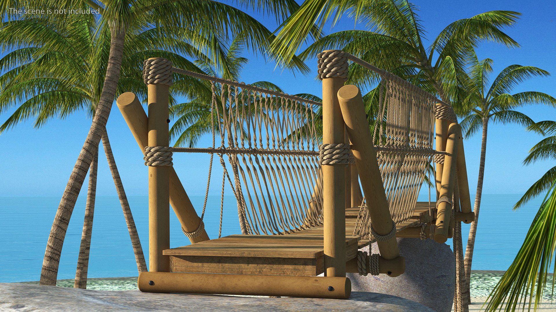 Rope Bridge Kit 3D - TurboSquid 2086241