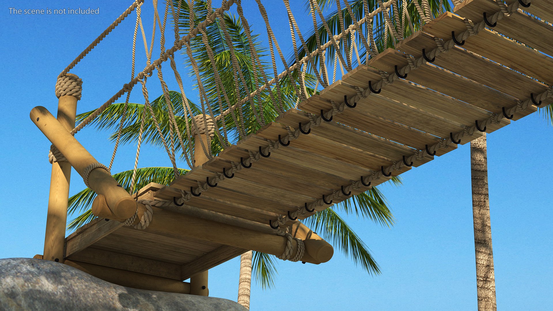 Rope Bridge Kit 3D - TurboSquid 2086241