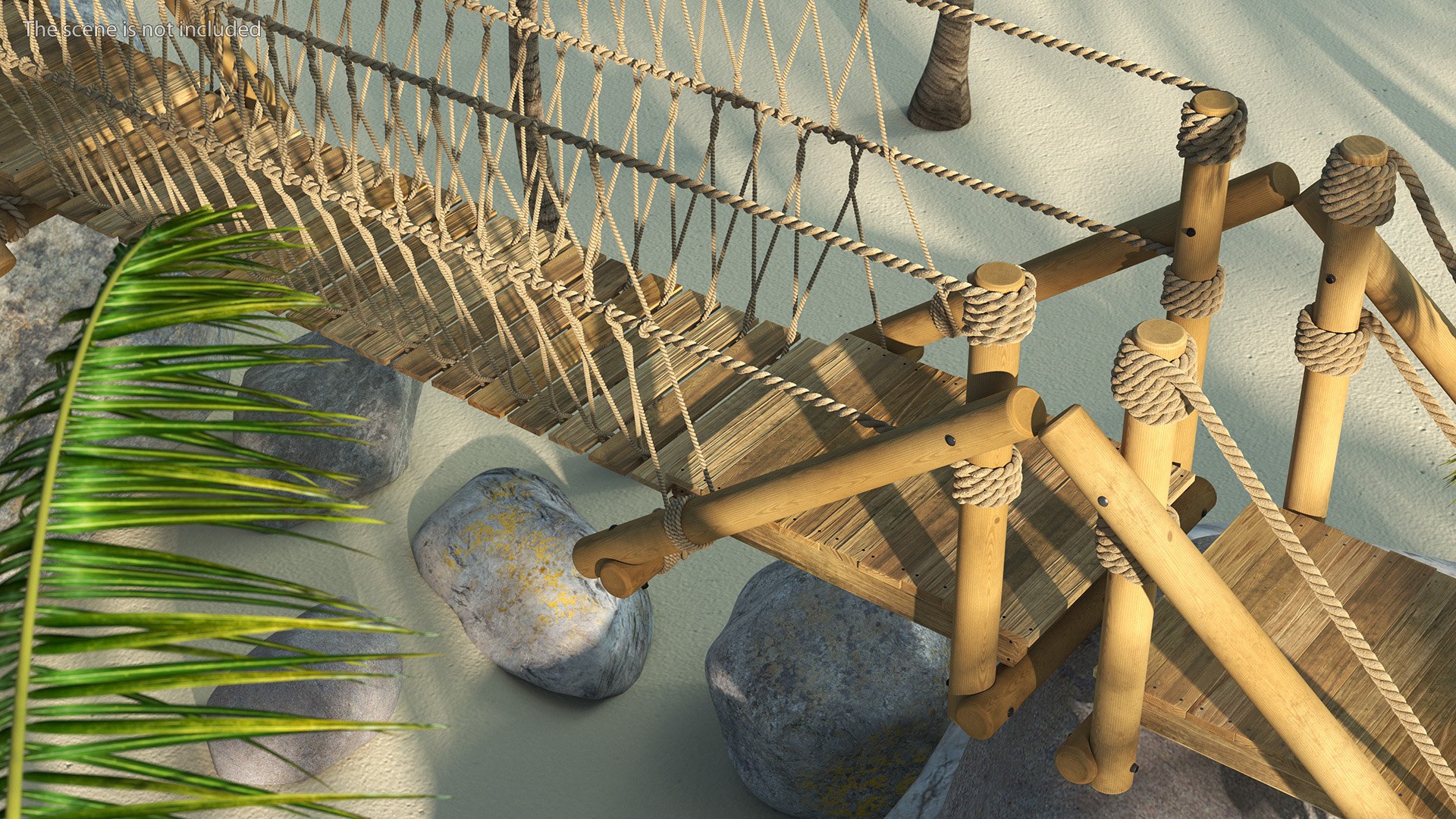 Rope Bridge Kit 3D - TurboSquid 2086241