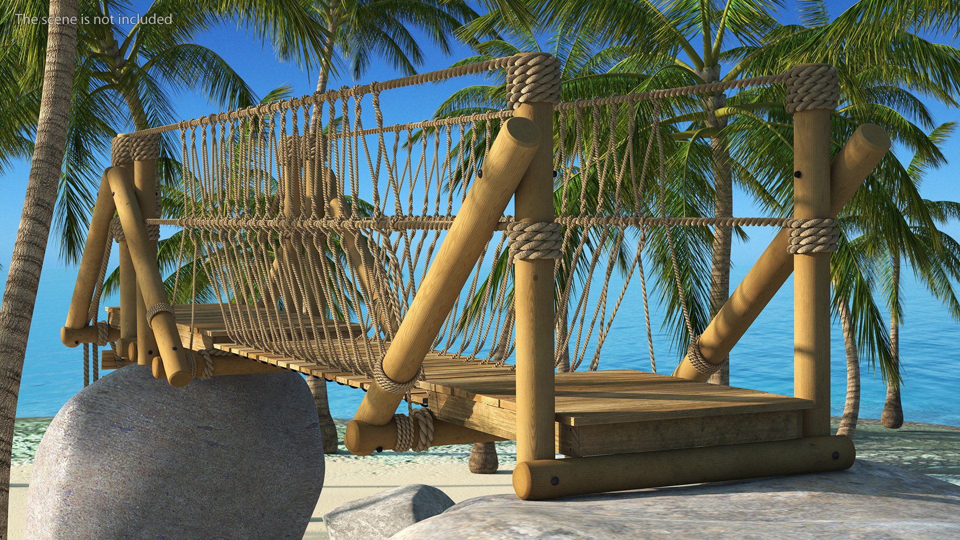 Rope Bridge Kit 3D - TurboSquid 2086241