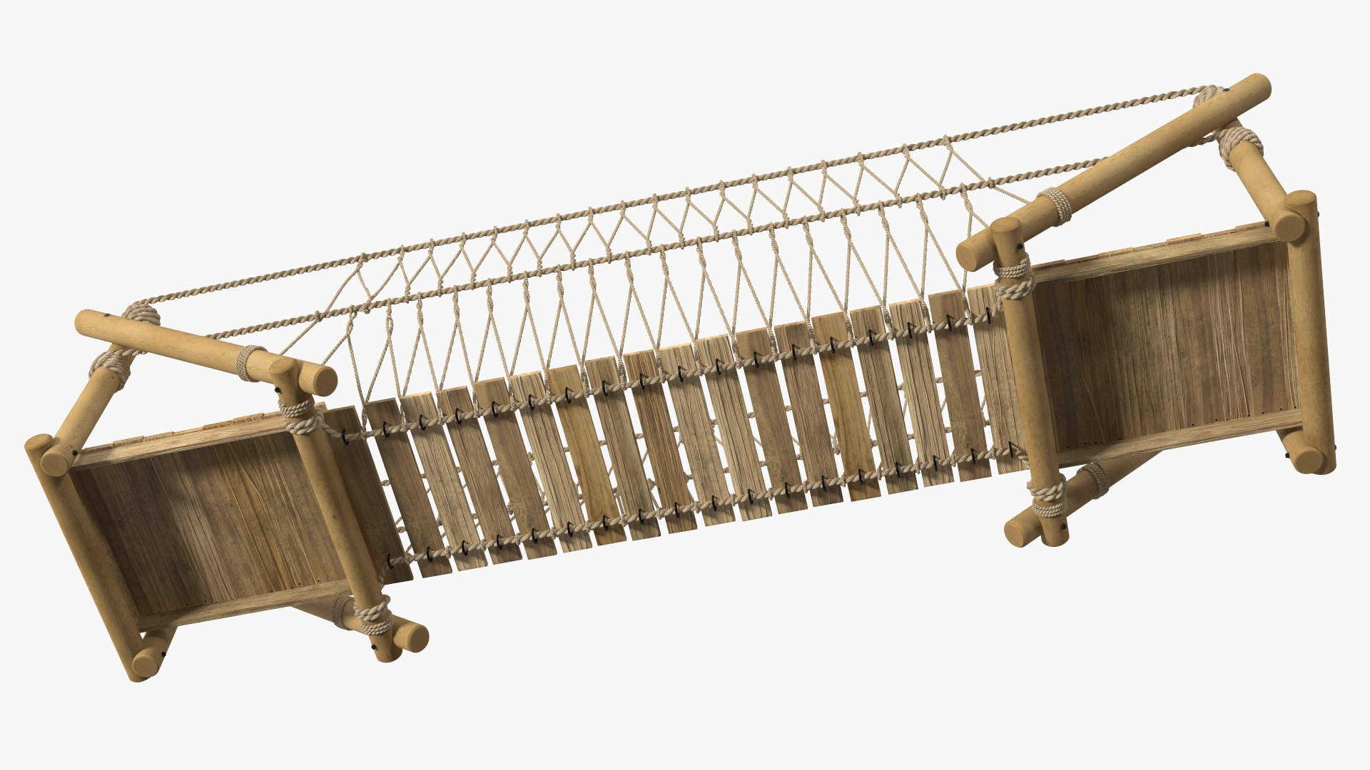 Rope Bridge Kit 3D - TurboSquid 2086241