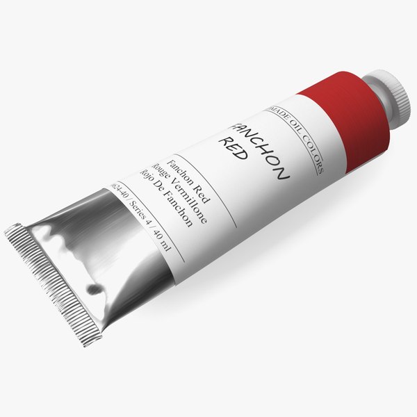 Fanchon Red Oil Paint Tube model - TurboSquid 1812140