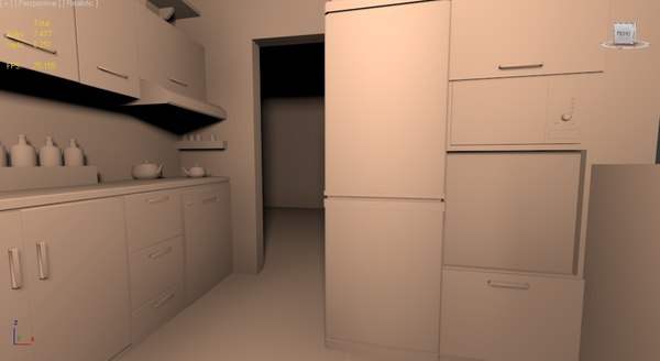 simple kitchen 3d max