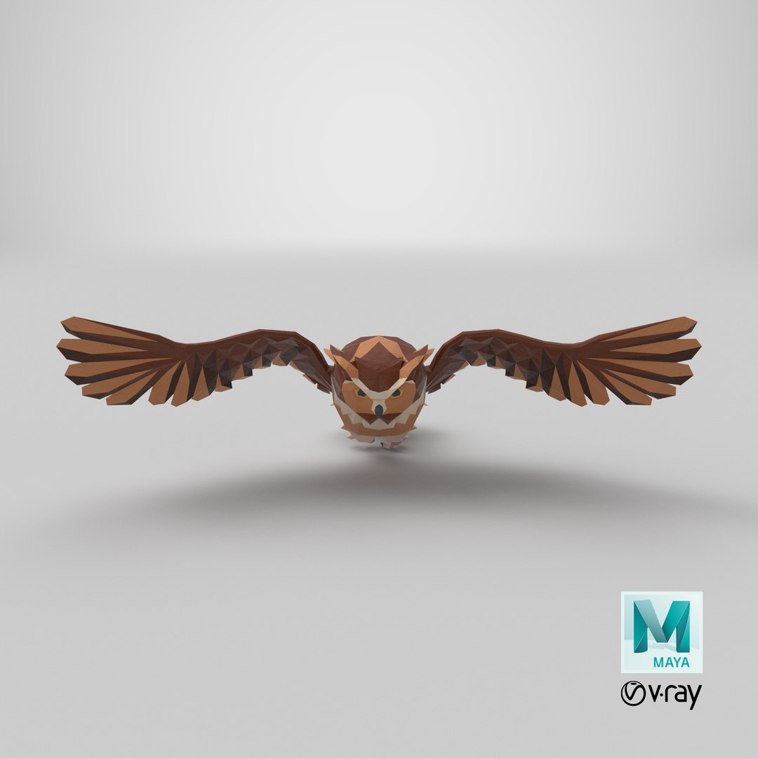 Owl---flying-b 3D model - TurboSquid 1246718