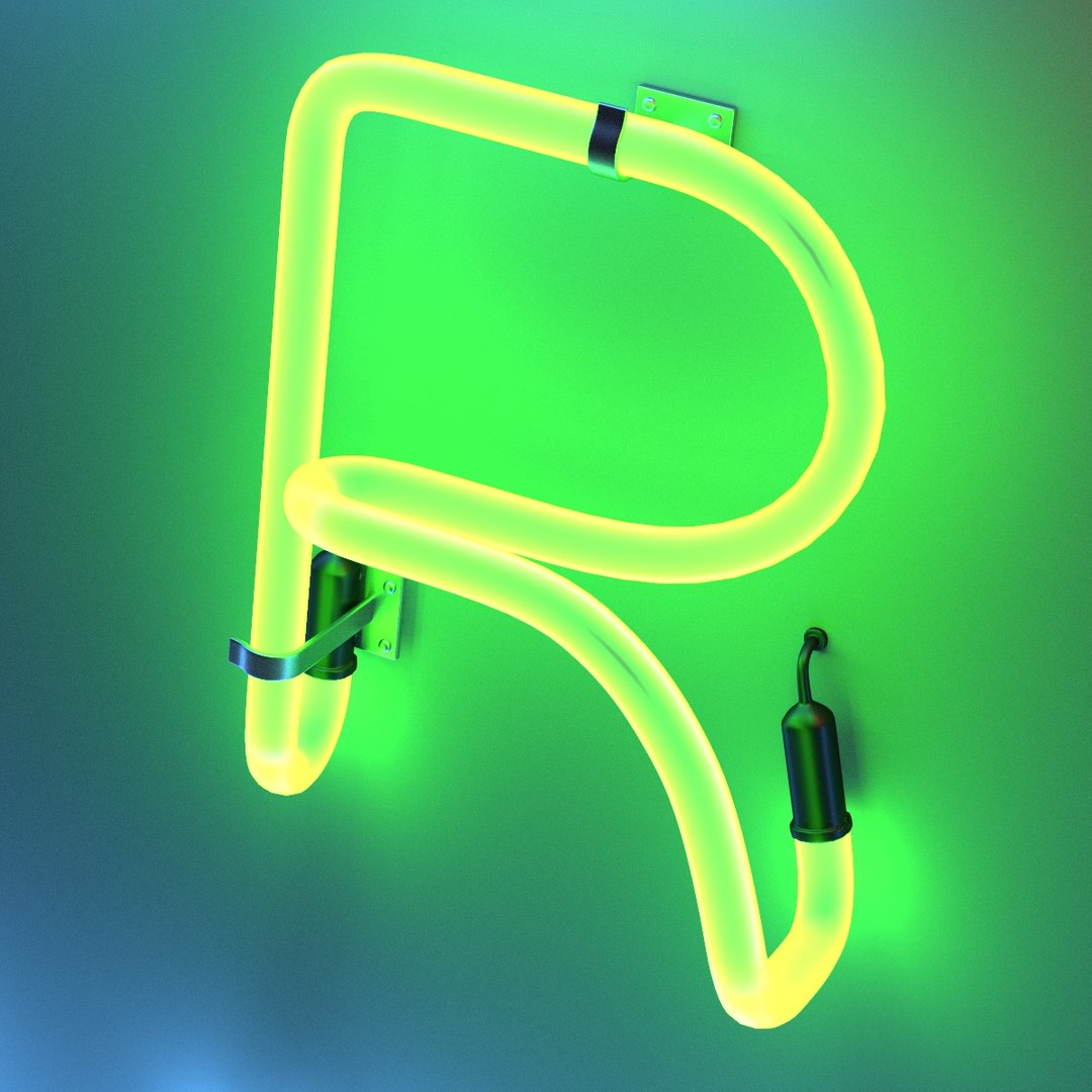 3d 3ds Neon Alphabet