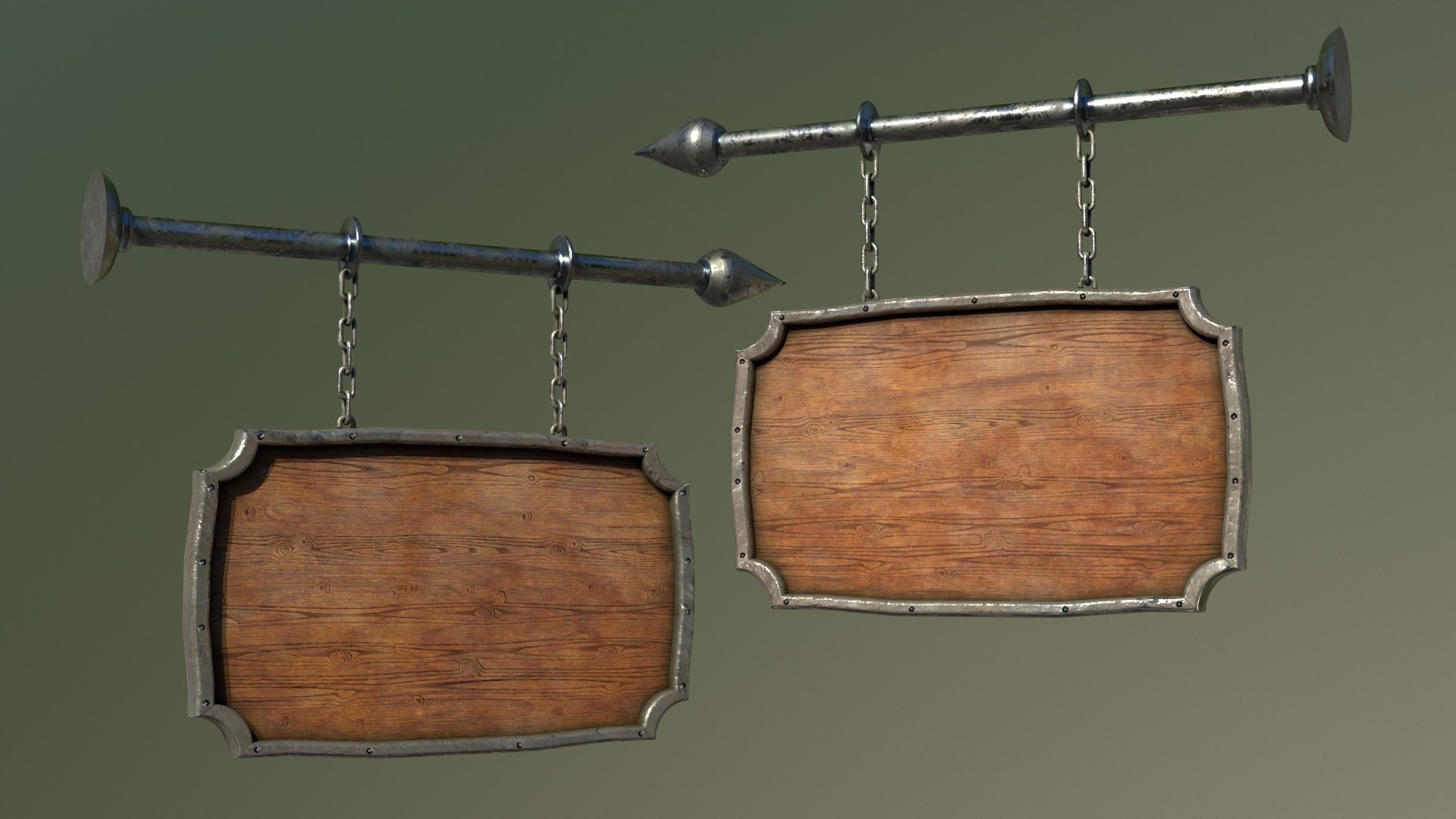 Medieval Sign Board 3D - TurboSquid 2097090