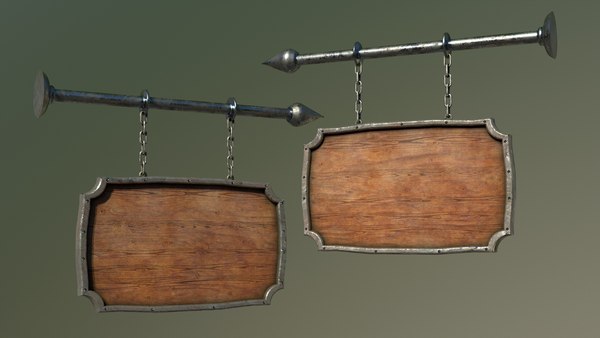 modelo 3d Medieval Sign Board - TurboSquid 2097090