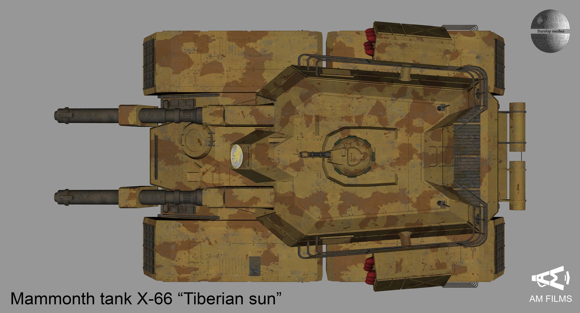 3D Mammonth tank X-66 model - TurboSquid 1829909