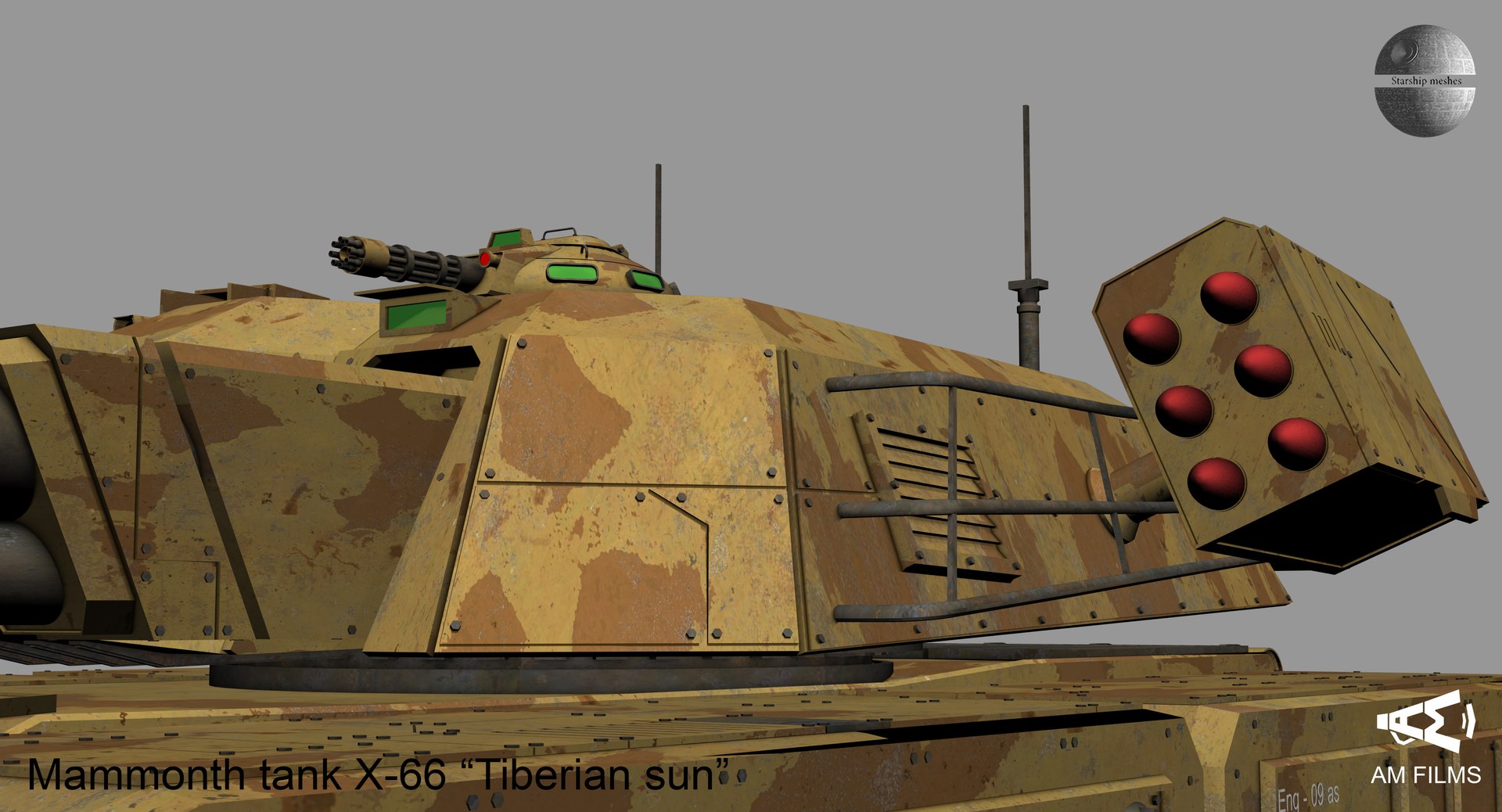 3D Mammonth tank X-66 model - TurboSquid 1829909