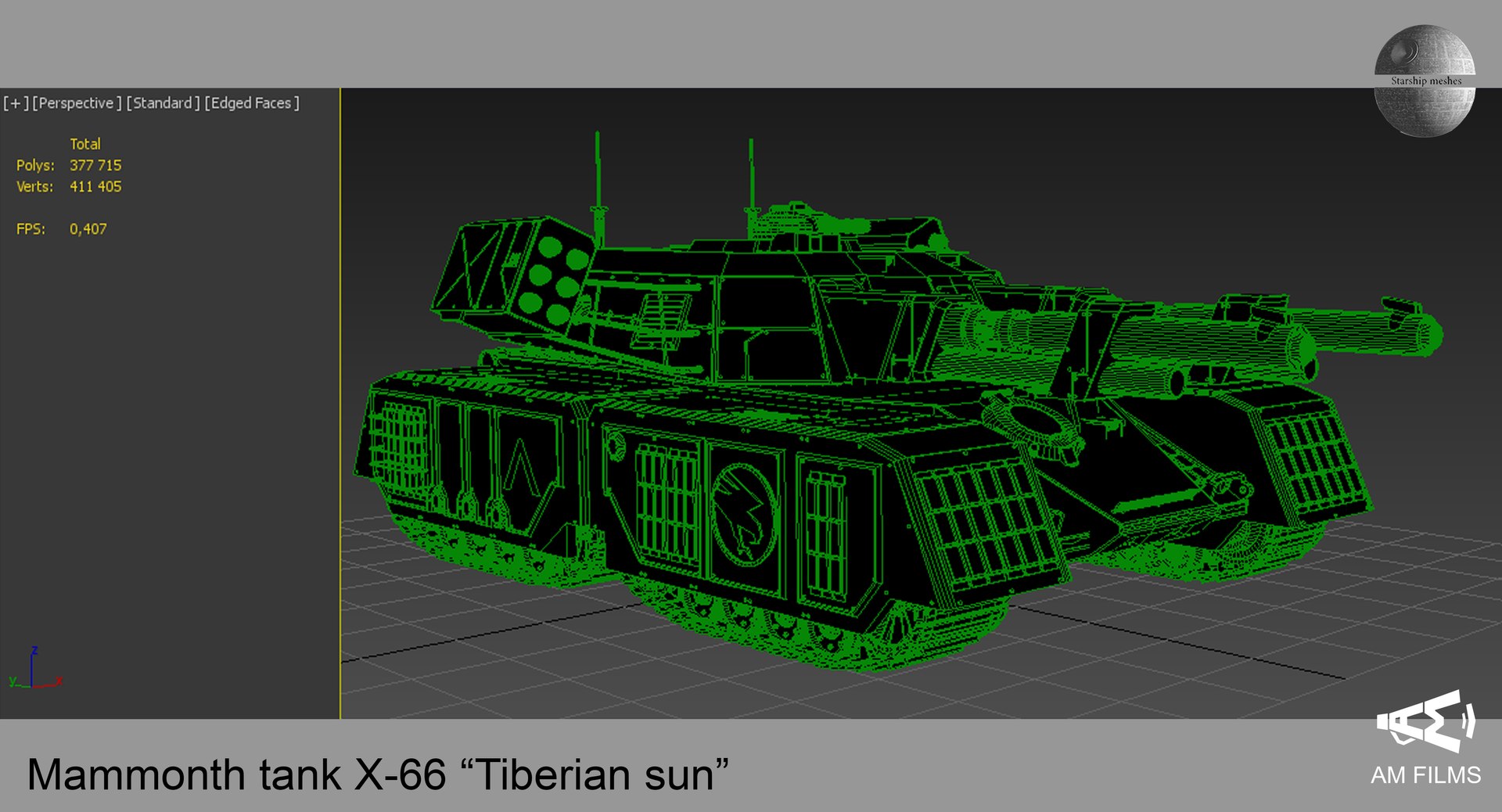 3D Mammonth tank X-66 model - TurboSquid 1829909