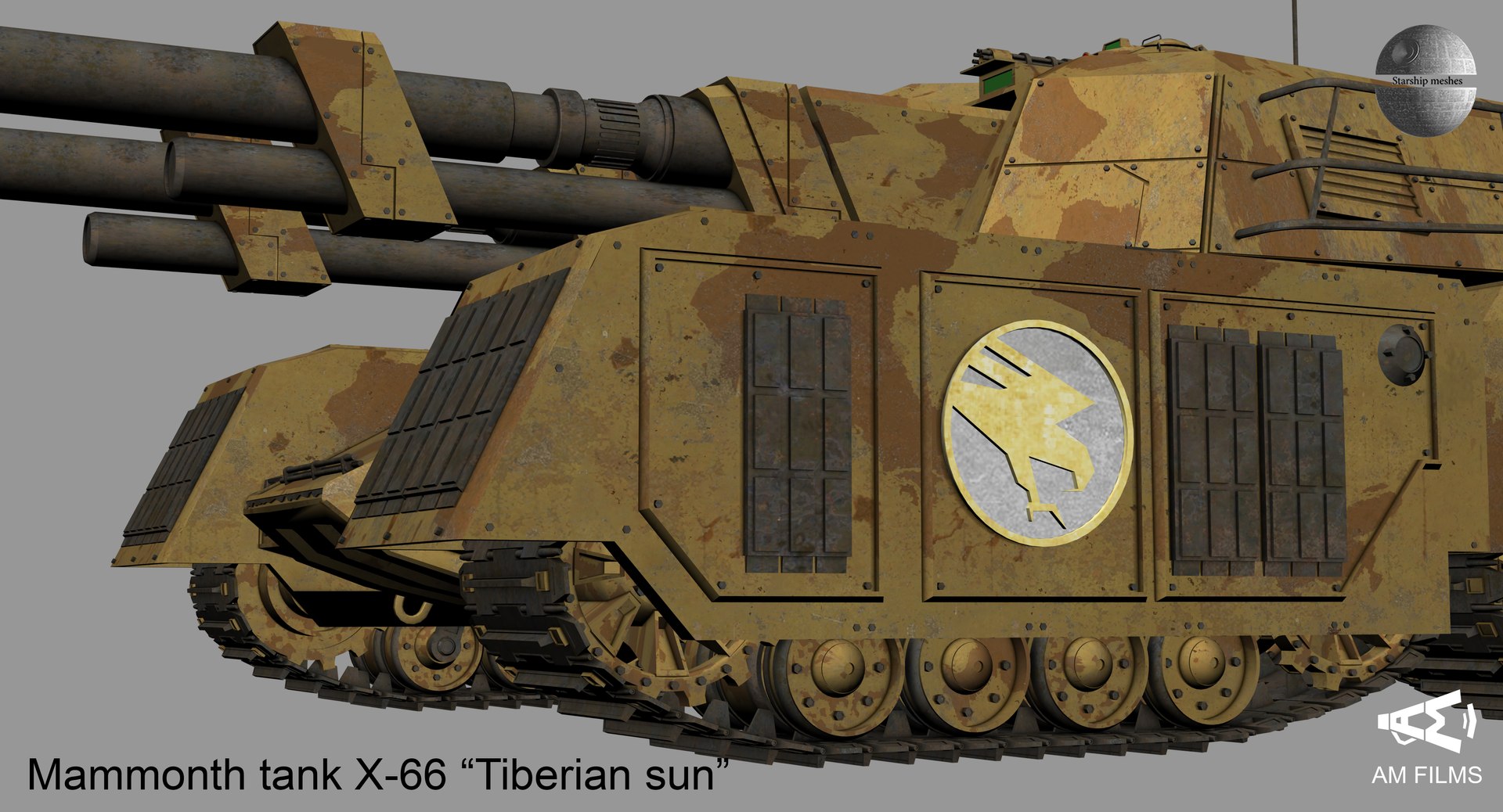 3D Mammonth tank X-66 model - TurboSquid 1829909