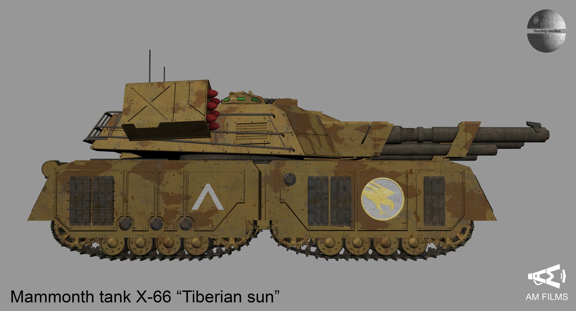 3D Mammonth tank X-66 model - TurboSquid 1829909
