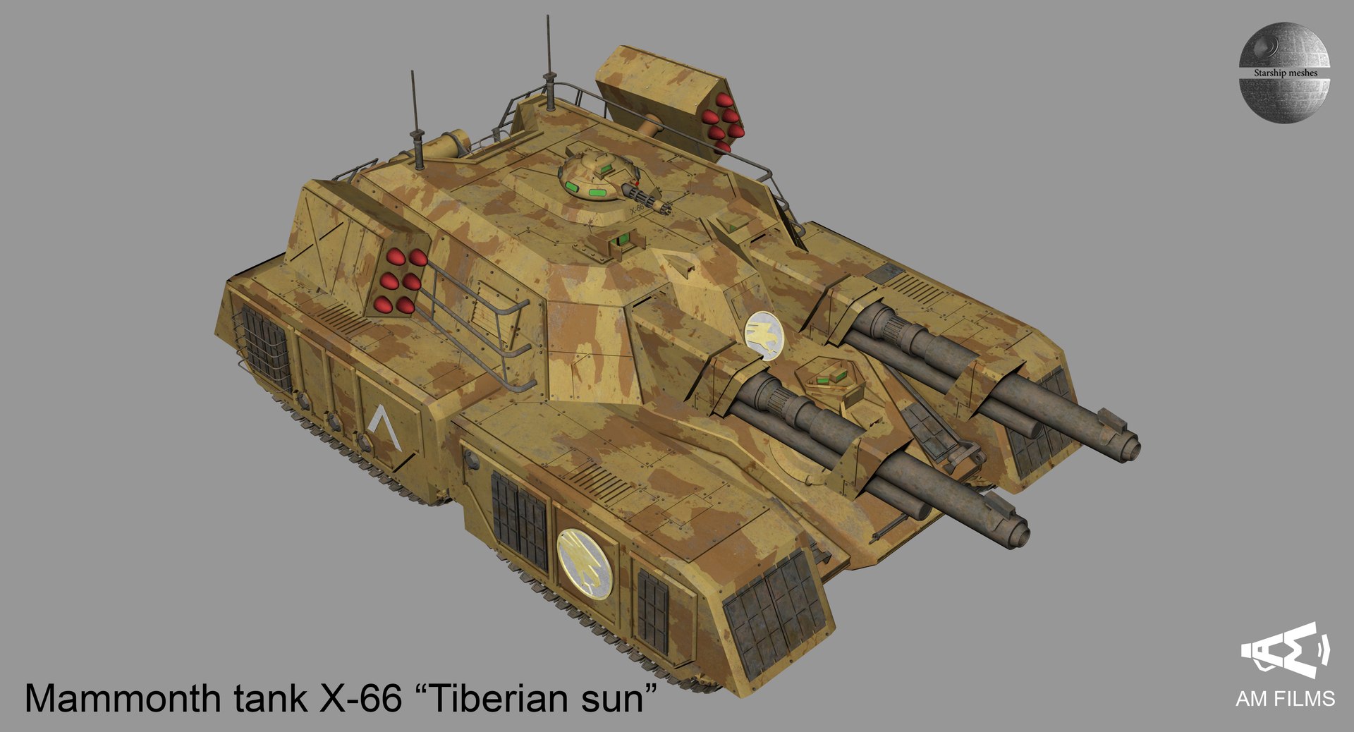 3D Mammonth tank X-66 model - TurboSquid 1829909
