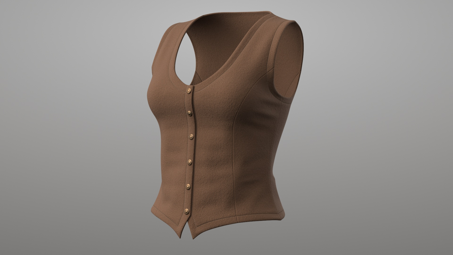 3D Vest Female PBR Model - TurboSquid 2205431