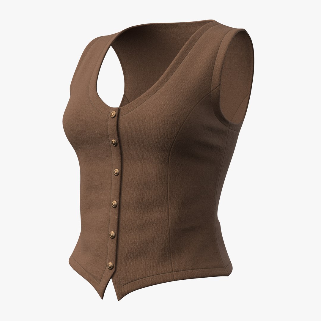 3D Vest Female PBR Model - TurboSquid 2205431