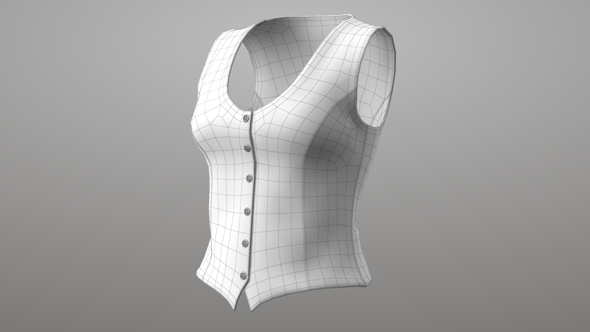 3D Vest Female PBR Model - TurboSquid 2205431