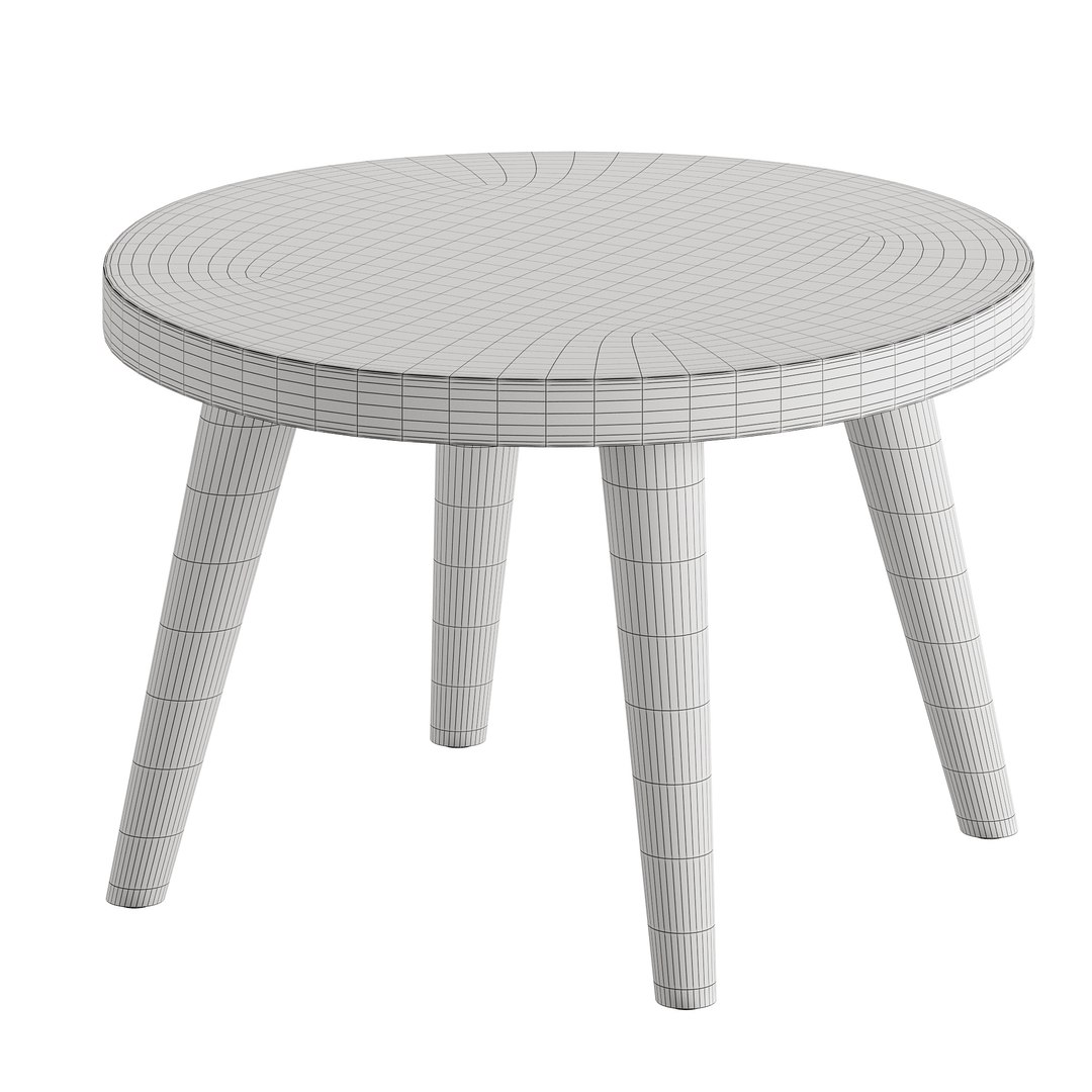 3D Wood Side Table Model - TurboSquid 2228623