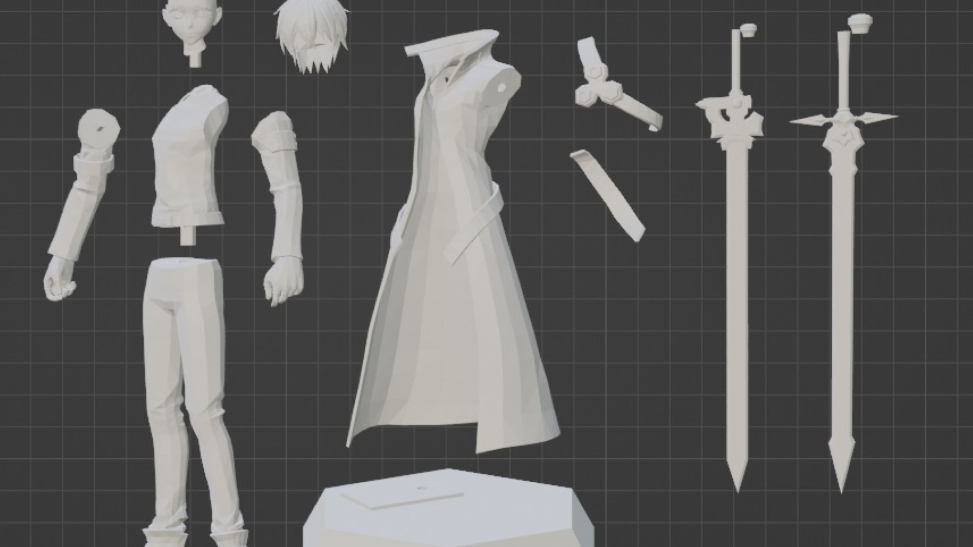modelo 3d Kirito 3D printing model - TurboSquid 2002019