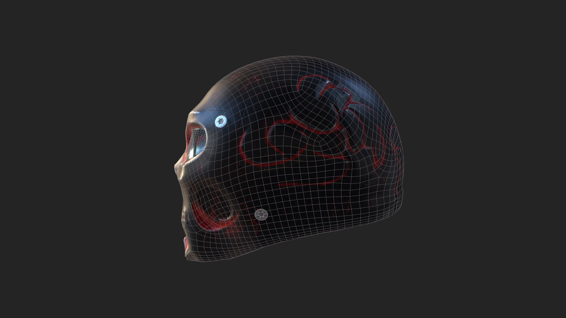 3D Post-apocalyptic Motorcycle Helmet Scull - TurboSquid 1939384