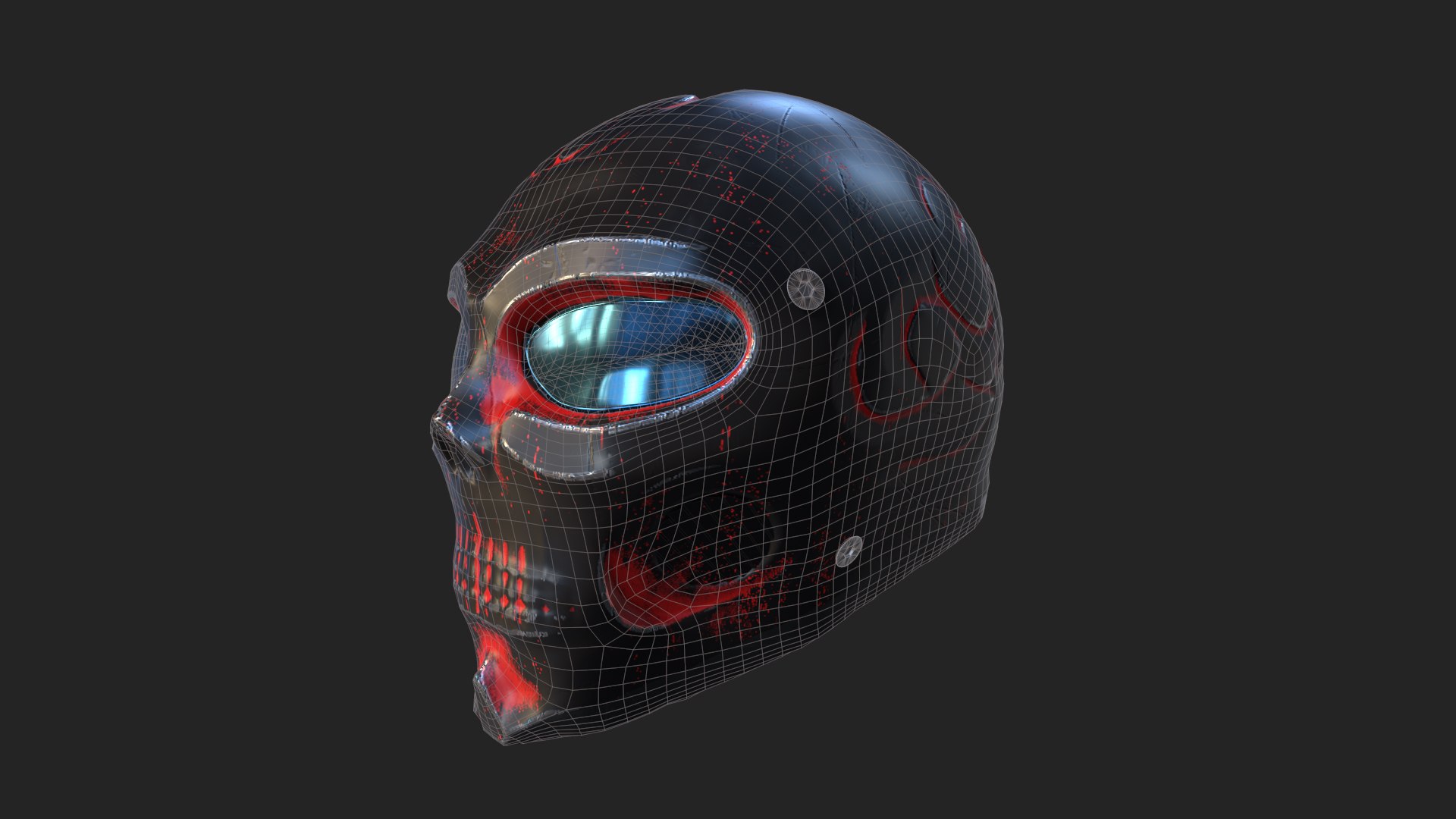 3D Post-apocalyptic Motorcycle Helmet Scull - TurboSquid 1939384