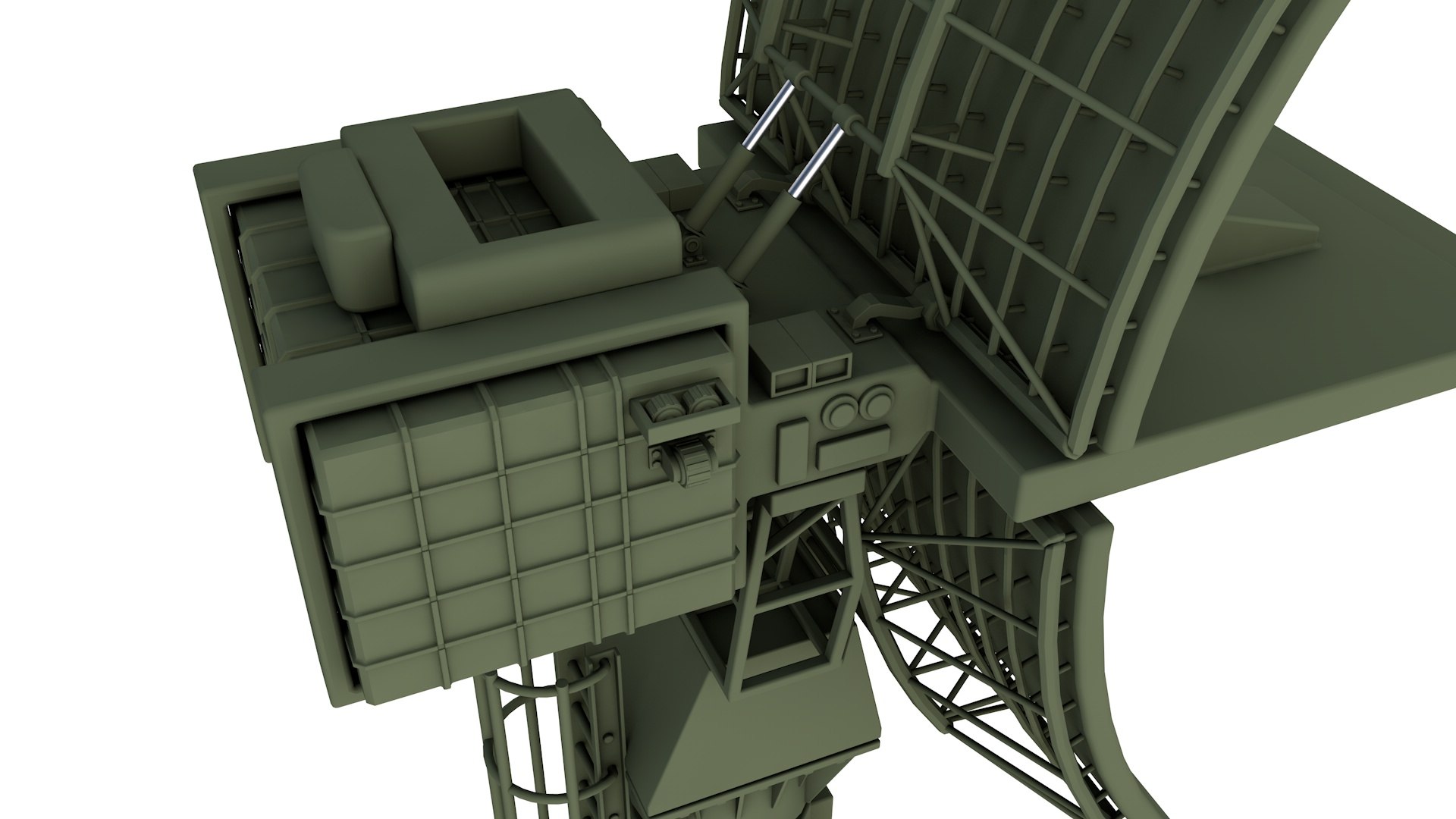 3D Clam Shell Mast Radar - TurboSquid 1868939