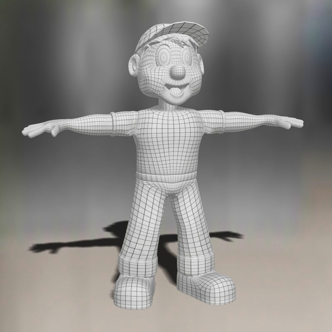 Cartoon Worker 3d Max