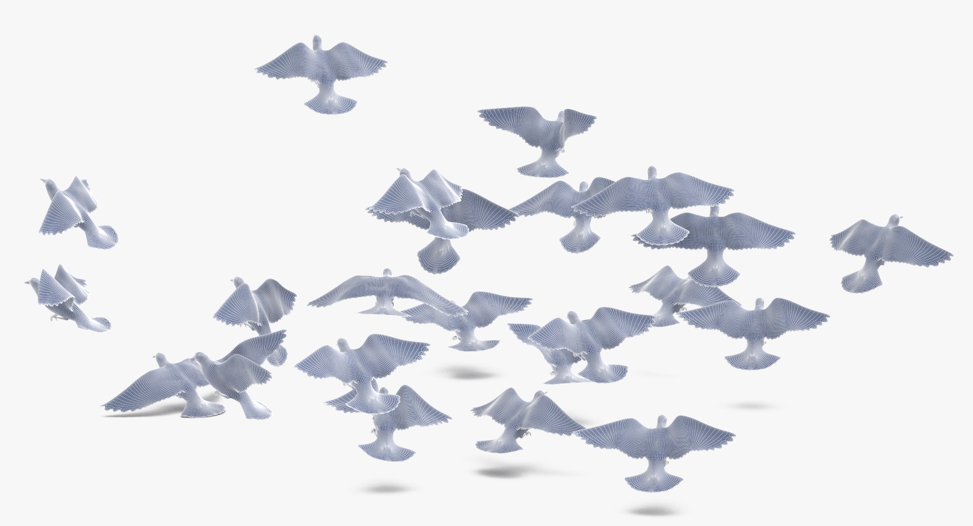 3D Flock Flying Medium 01 - TurboSquid 1320340