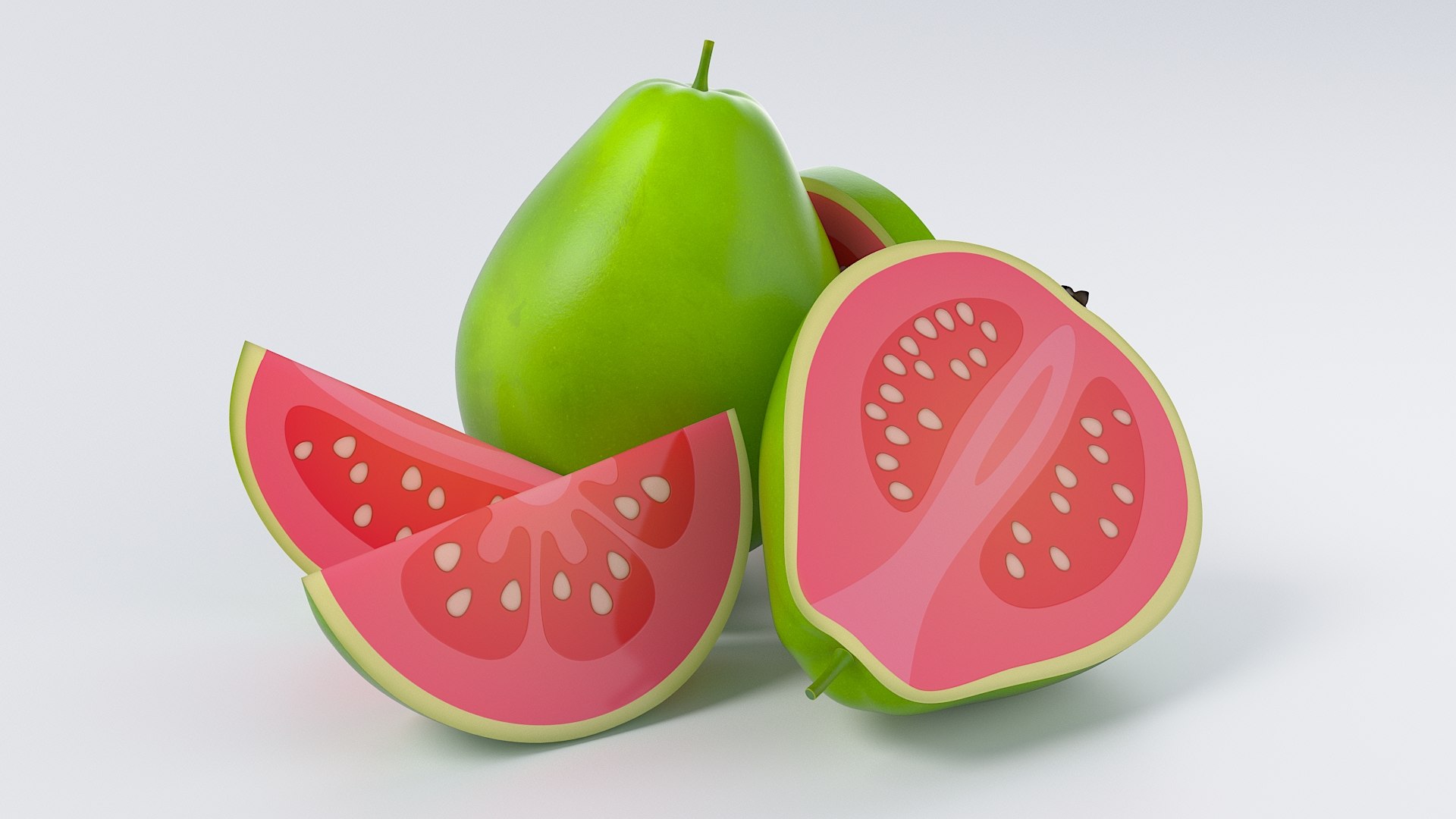 Cartoon Guava 3D model - TurboSquid 2091927