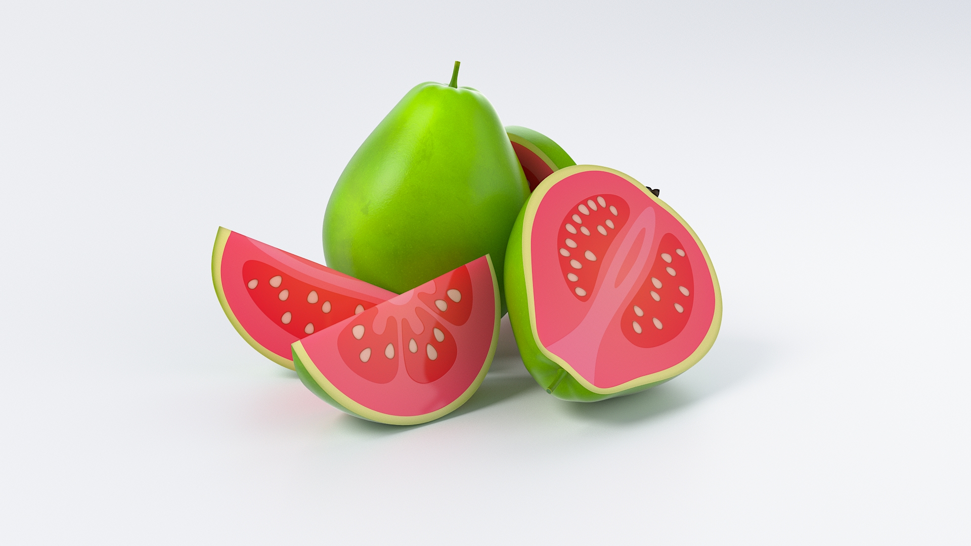 Cartoon Guava 3D Model - TurboSquid 2091927