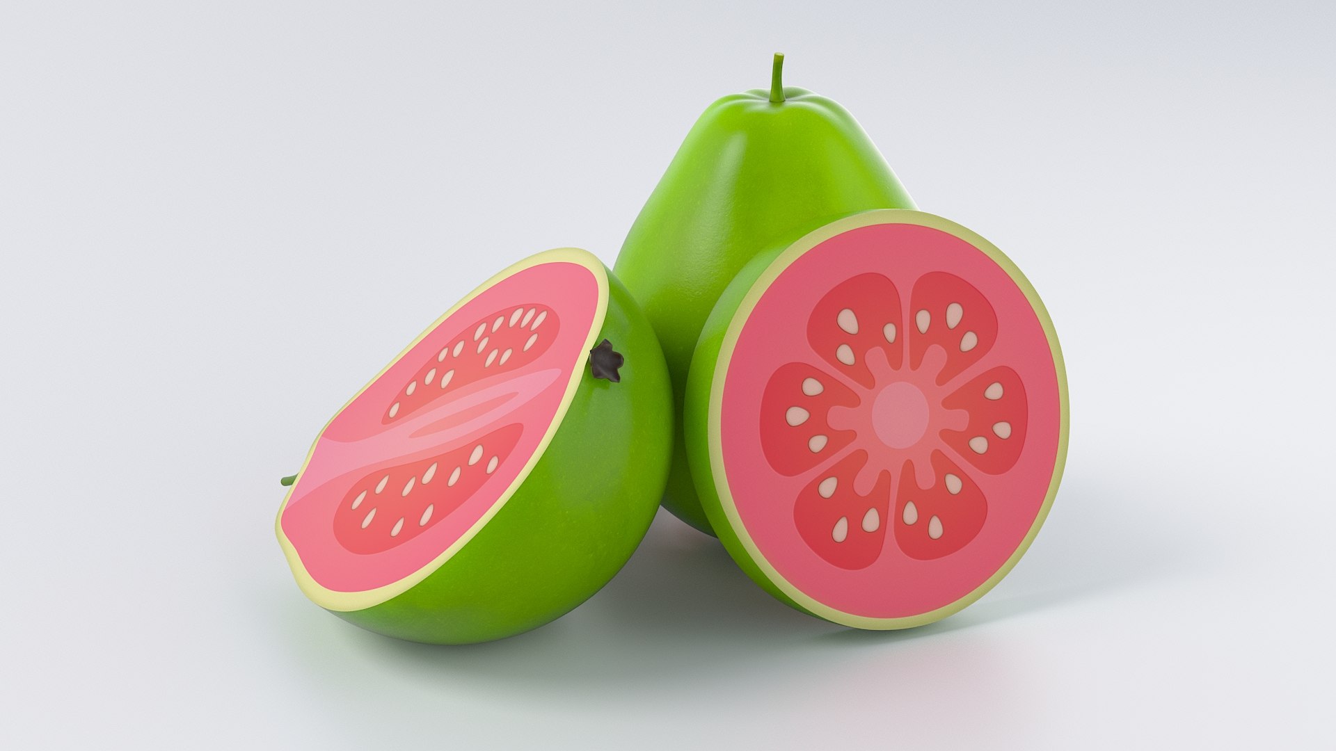 Cartoon Guava 3D Model - TurboSquid 2091927
